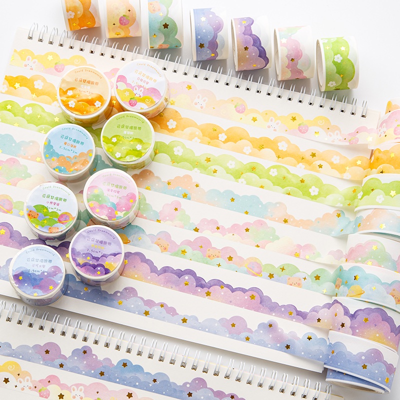 Jual Washi Tape Stiker Pola Kartun Awan Cocok untuk Dekorasi Scrapbook ...