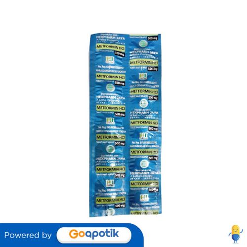 Jual METFORMIN HEXPHARM 500 MG STRIP 10 TABLET | Shopee Indonesia