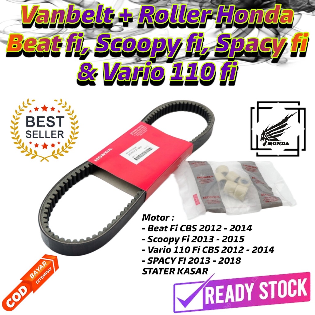 Jual VanBelt + ROLLER Beat FI 2012 - 2015 KZL , Scoopy FI 23100-KZL-931 ...