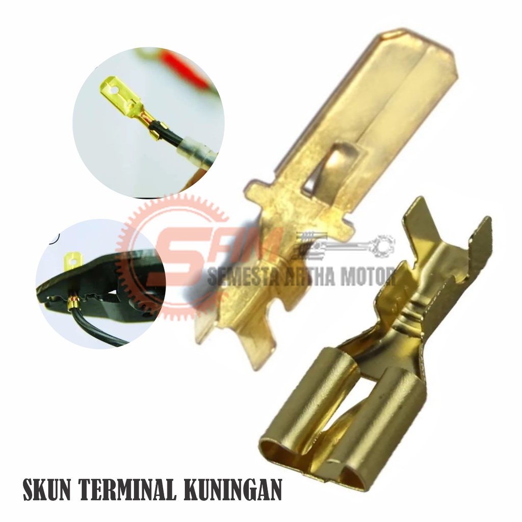 Jual [4 Pcs] Skun Terminal Kuningan Male Female Isolator Socket Soket ...