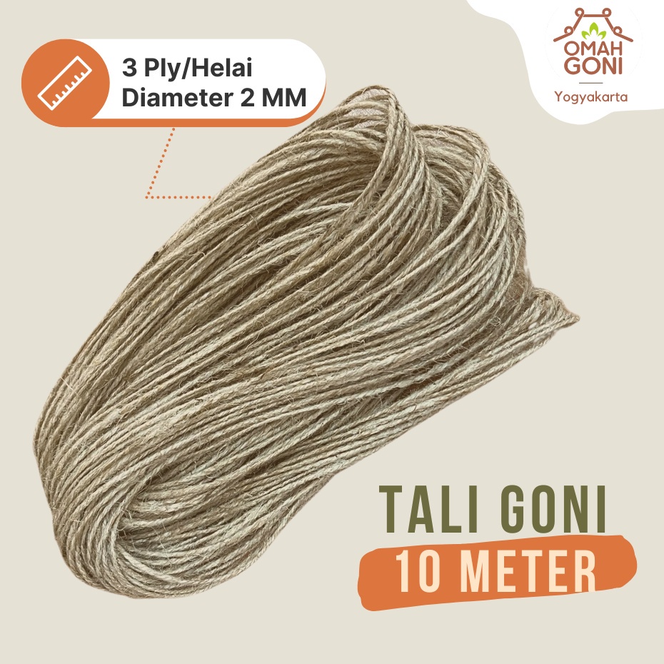 Jual Tali Goni 3 Ply 10 Meter - Tali Karung Goni 2MM - Tali Besek ...