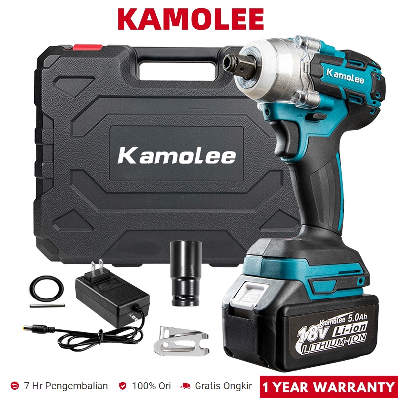 Jual Kamolee DTW285 18V 520N.M 1/2" 1/4" TYPE-B Brushless Cordless ...