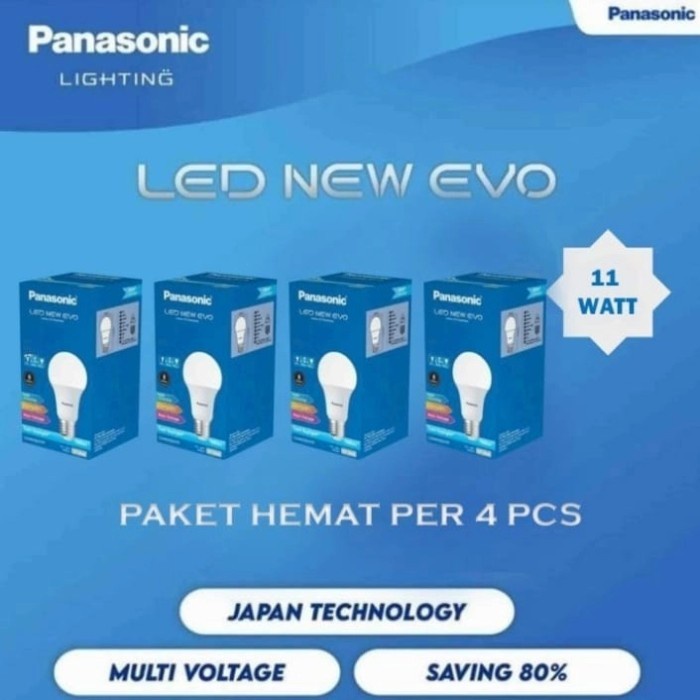 Jual Lampu Led neo panasonic 11 Watt Putih PAKET 4 Pcs | Shopee Indonesia