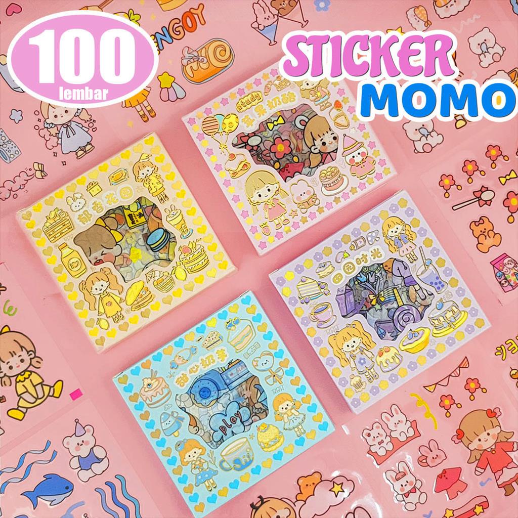 Jual 100 Lembar Sticker Momo/ Sticker Jurnal Asthetic / Stiker Momo ...