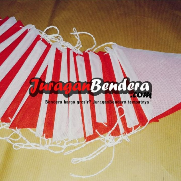 Jual Bunting Flag Merah Putih 5M KAIN | BENDERA SEGITIGA DEKORASI Karnaval HUT RI | Shopee Indonesia