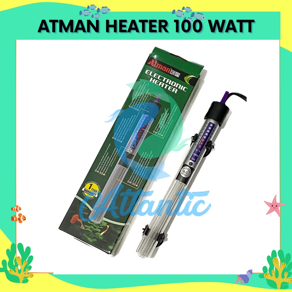 Jual Atman Aquarium Heater 50 watt 75 watt 100 watt Pemanas Aquarium ...
