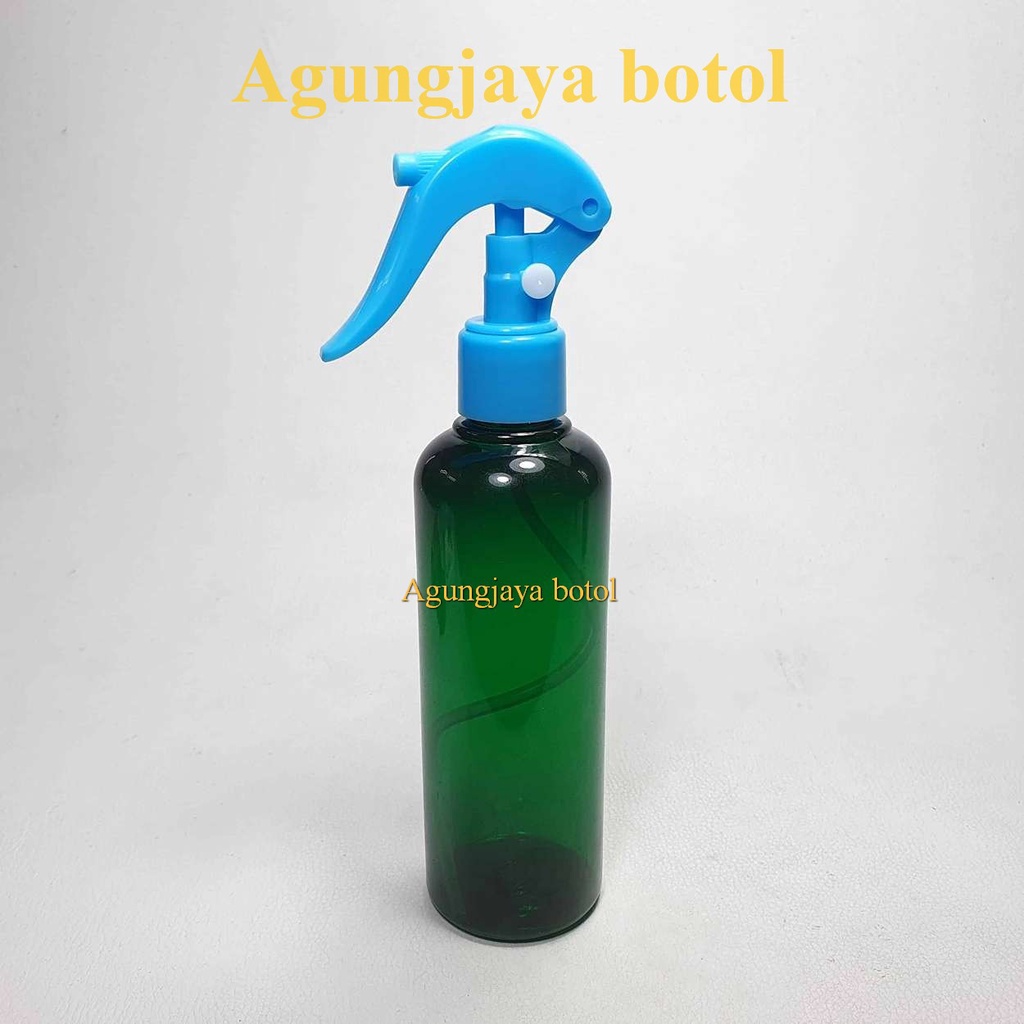 Jual Botol Plastik 250 ml Br Hijau Transparant Tutup Mini Trigger / Botol Kispray / Botol ...