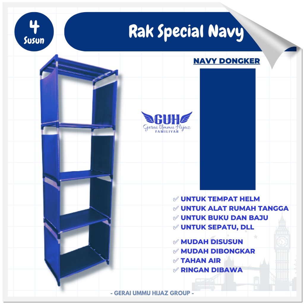 Jual Rak Helm Serbaguna: Tempat Taro Helem Susun 5 Tempat Helm Estetik ...