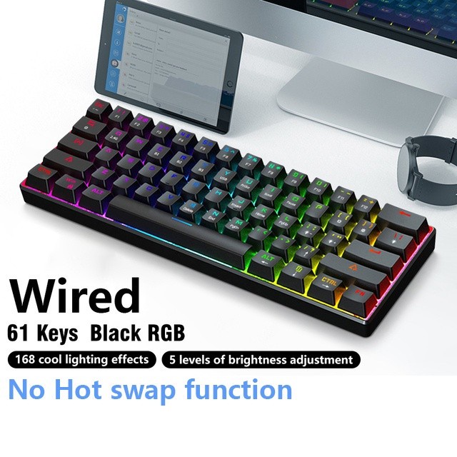 Jual 61 Key Mechanical Keyboard Bluetooth Wireless/Wired 3 Mode RGB ...