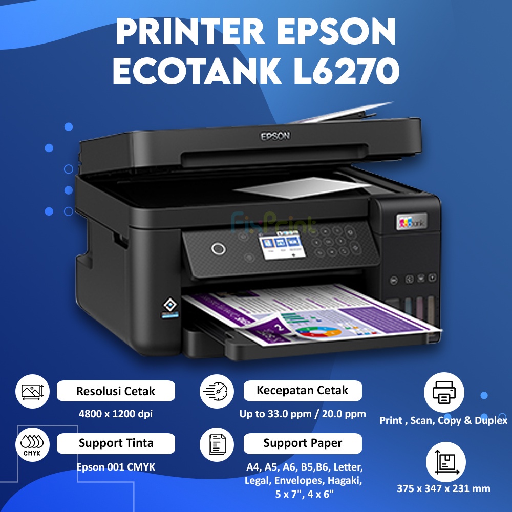 Jual Printer Epsn EcoTank L6270 A4 Wi-Fi Duplex All In One Ink Tank | Shopee Indonesia