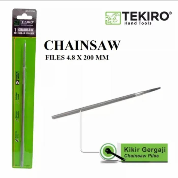 Jual TEKIRO kikir chainsaw 4,8 x 200 mm kikir rantai senso chain saw ...