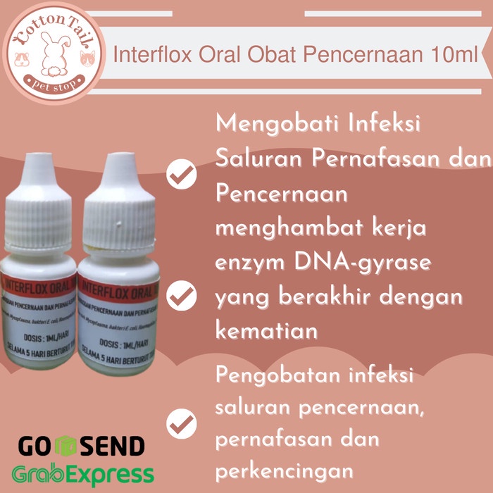 Jual Obat Flu, pencernaan, mencret kelinci kucing dll INTERFLOX ORAL ...