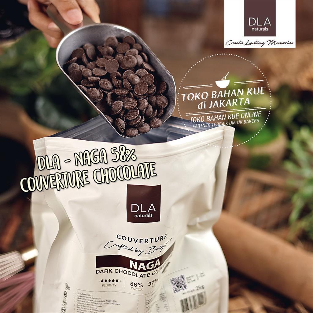 Jual DLA Naturals - Chocolate Couverture NAGA 58% 100gr Dark Baking ...