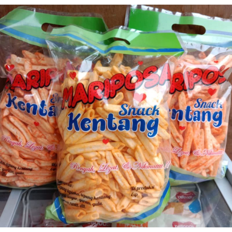 Jual Snack Kentang Mariposa 250gr I SNACK KENTANG RASA BALADO ORIGINAL ...