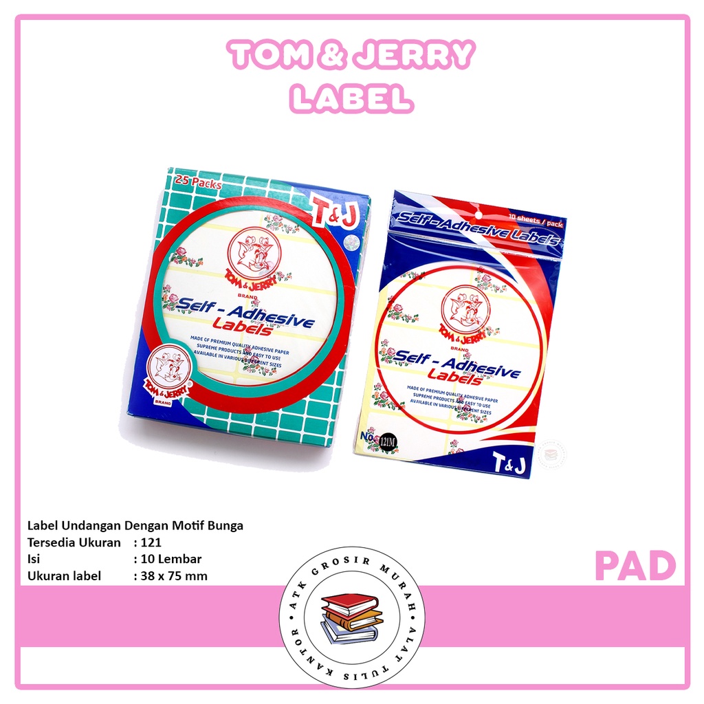 Jual TOM & JERRY - Label Bunga 121 Undangan [-Pad | Shopee Indonesia
