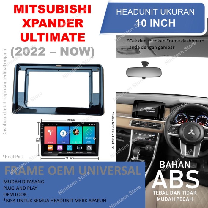 Jual Frame New Mitsubishi Xpander Ultimate 2022 Headunit Android 10 ...