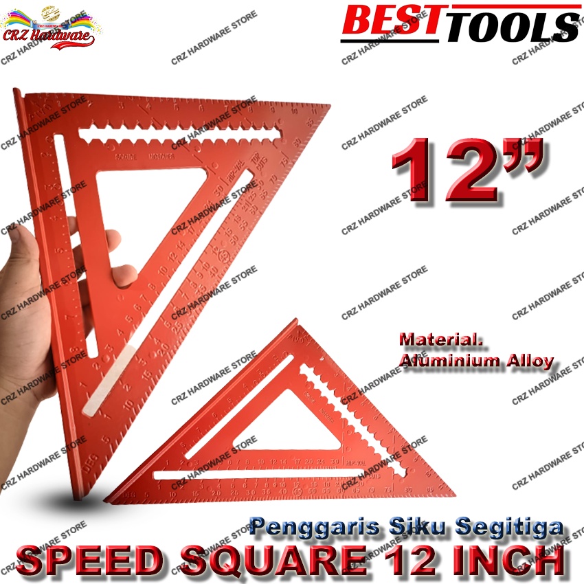 Jual SPEED SQUARE 12 INCH PENGGARIS SIKU SEGITIGA 30CM WOODWORKING ...