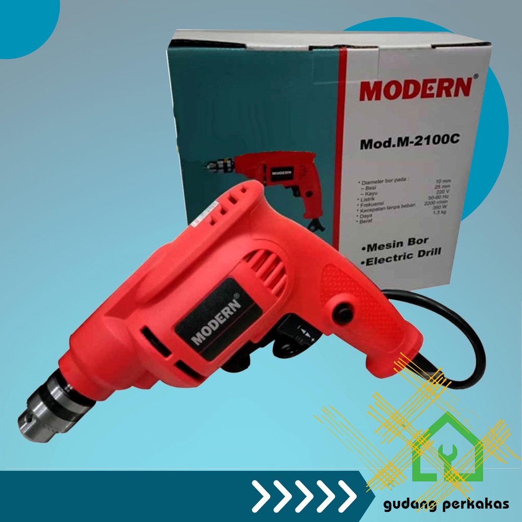 Jual Mesin Bor Listrik MODERN M2100C Reversible Drill MODERN M 2100 C ...