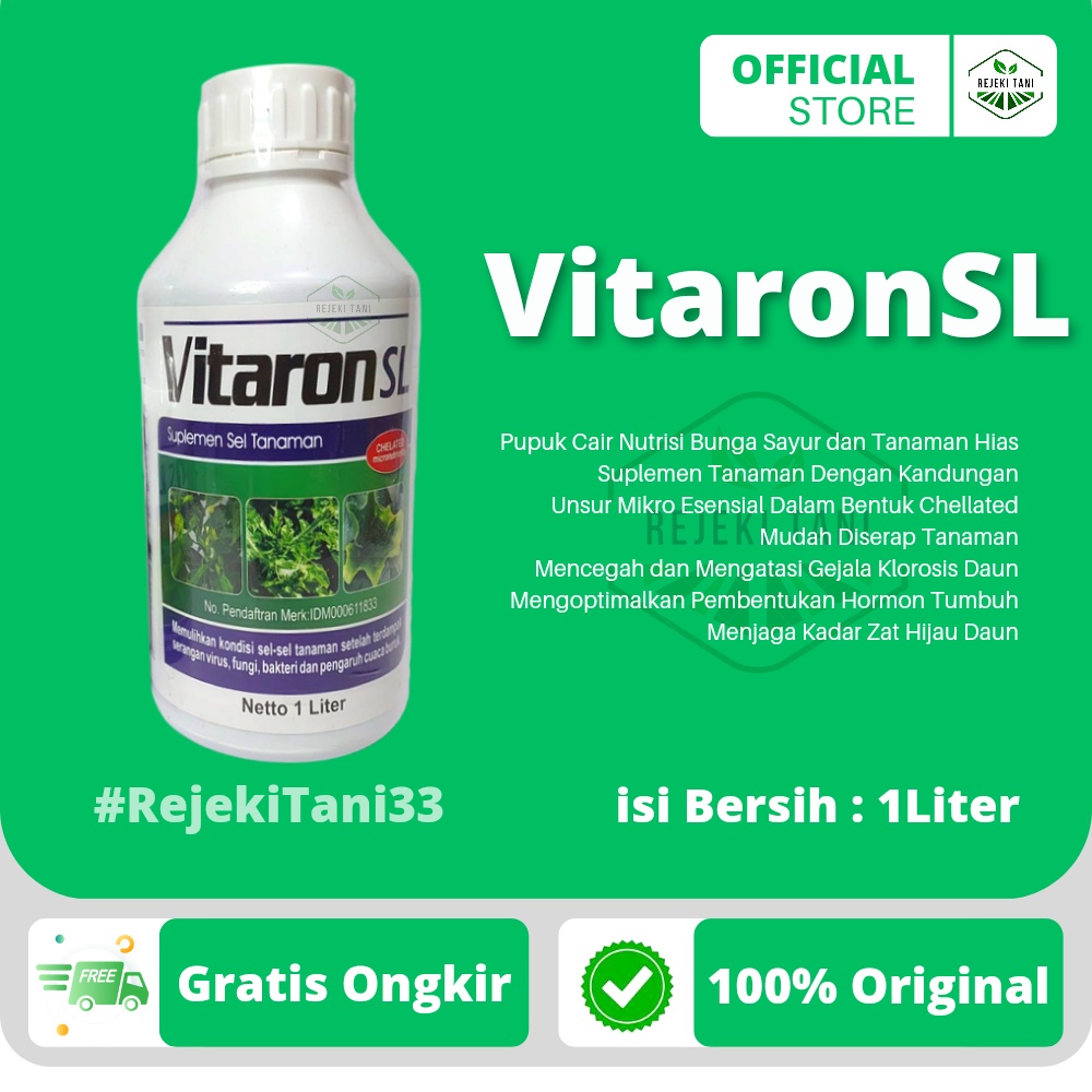 Jual Vitaron SL 1 Liter Memperbarui Sel Tanaman Pupuk Cair Nutrisi Buah ...