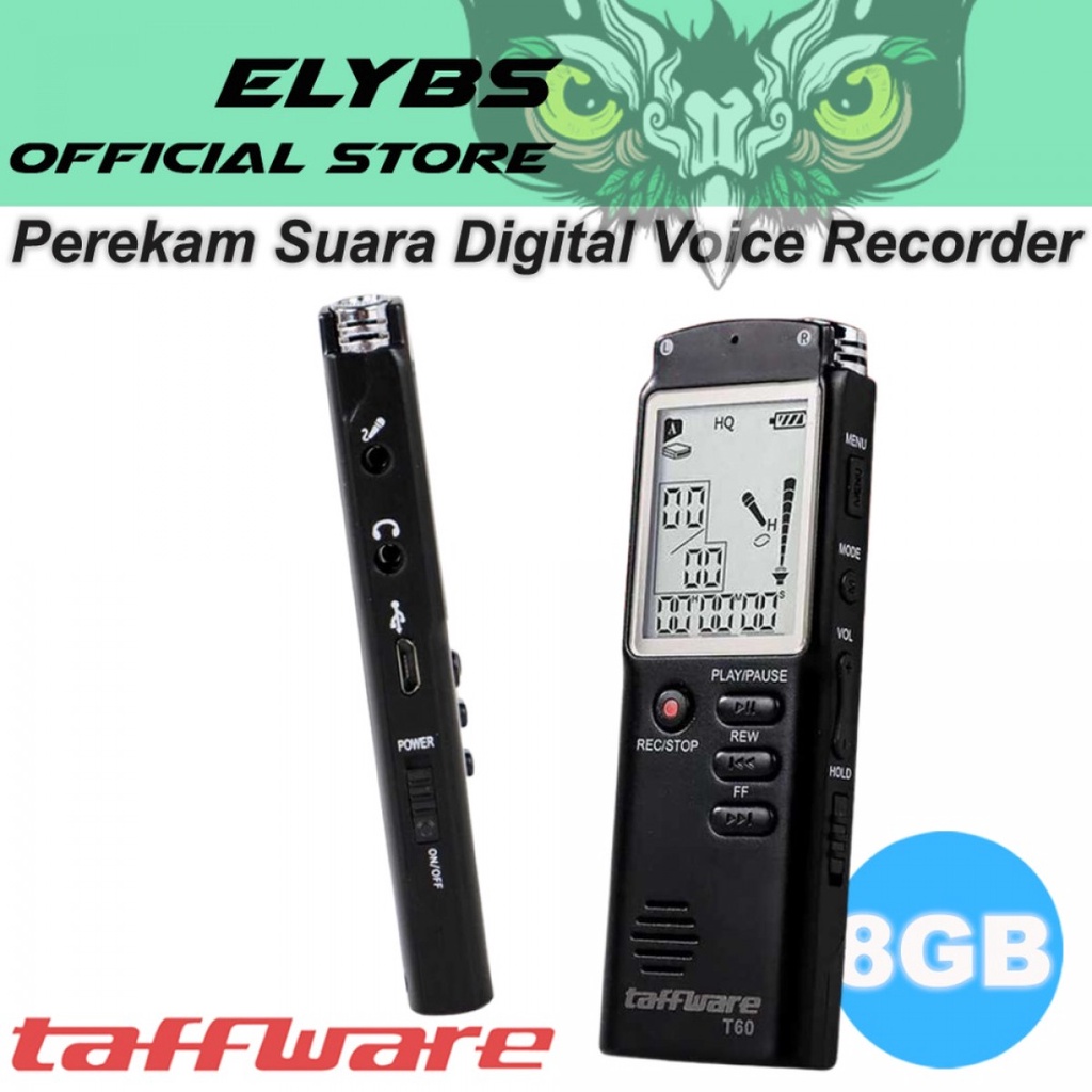 Jual Perekam Suara Digital 8GB Voice Recorder 220mAh Microphone ...