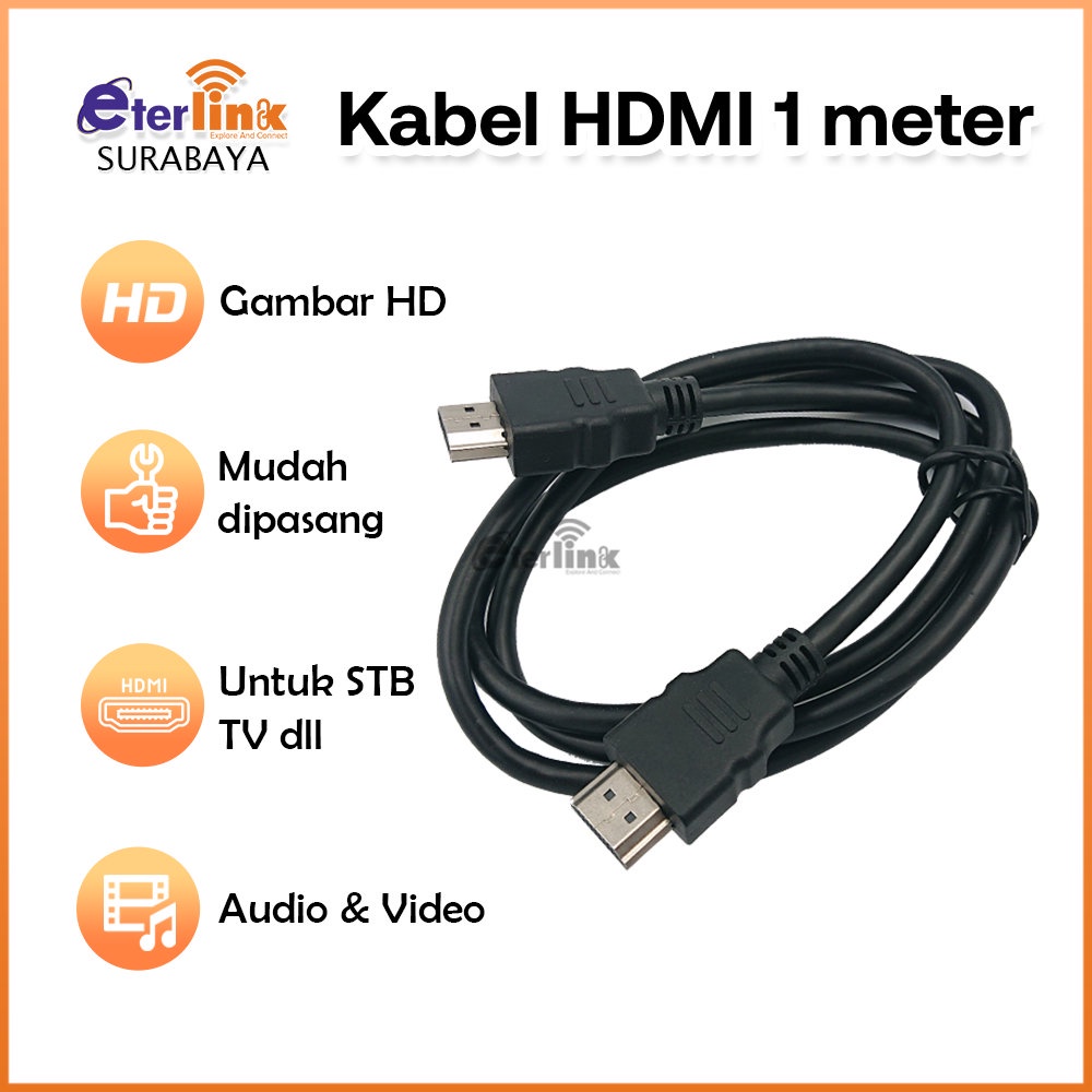 Jual Kabel HDMI 1M TV Digital Set Top Box Hitam Standard ! | Shopee Indonesia