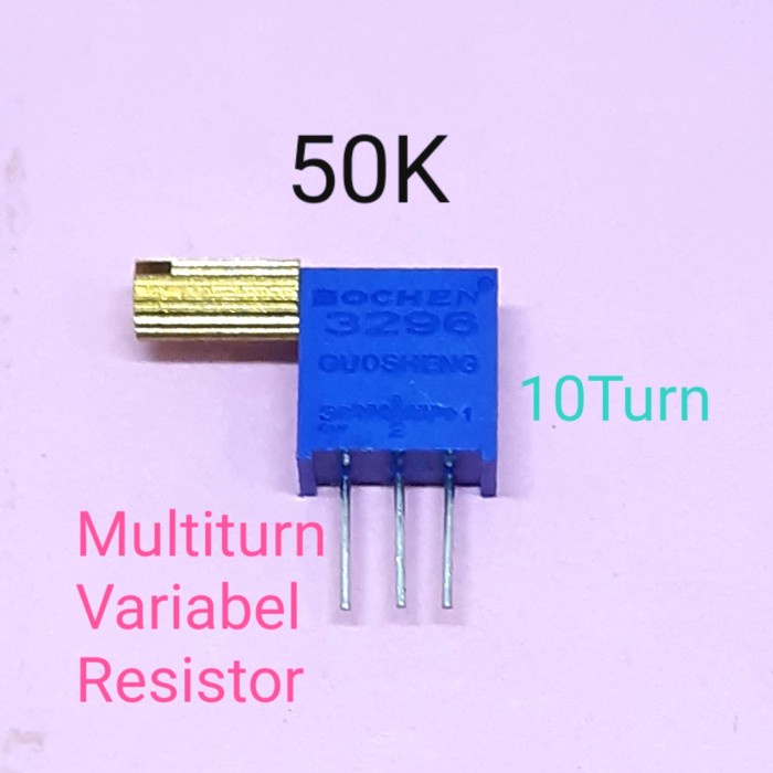 Jual 50K High Quality Long Shaft Multiturn Variable Resistor Trimmer ...
