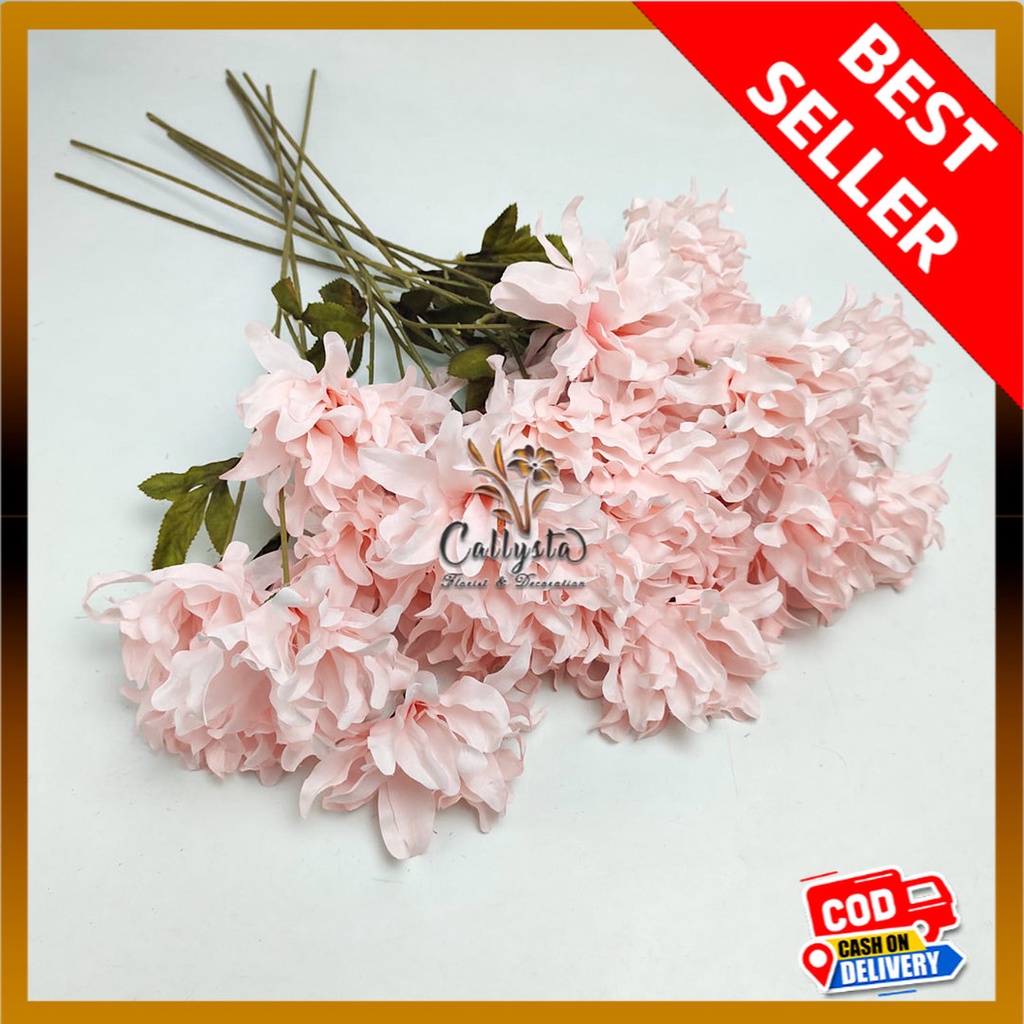 Jual Bunga Dahlia Tangkai Panjang Cabang 3 artificial Bunga Imitasi ...