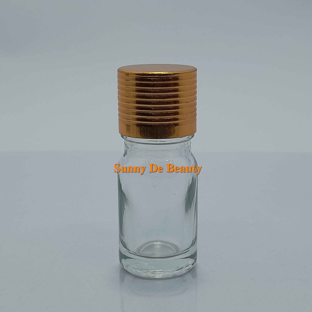 Jual Botol Kaca 5 ml Clear Original Br Tutup Drop Gold Alumunium Im ...