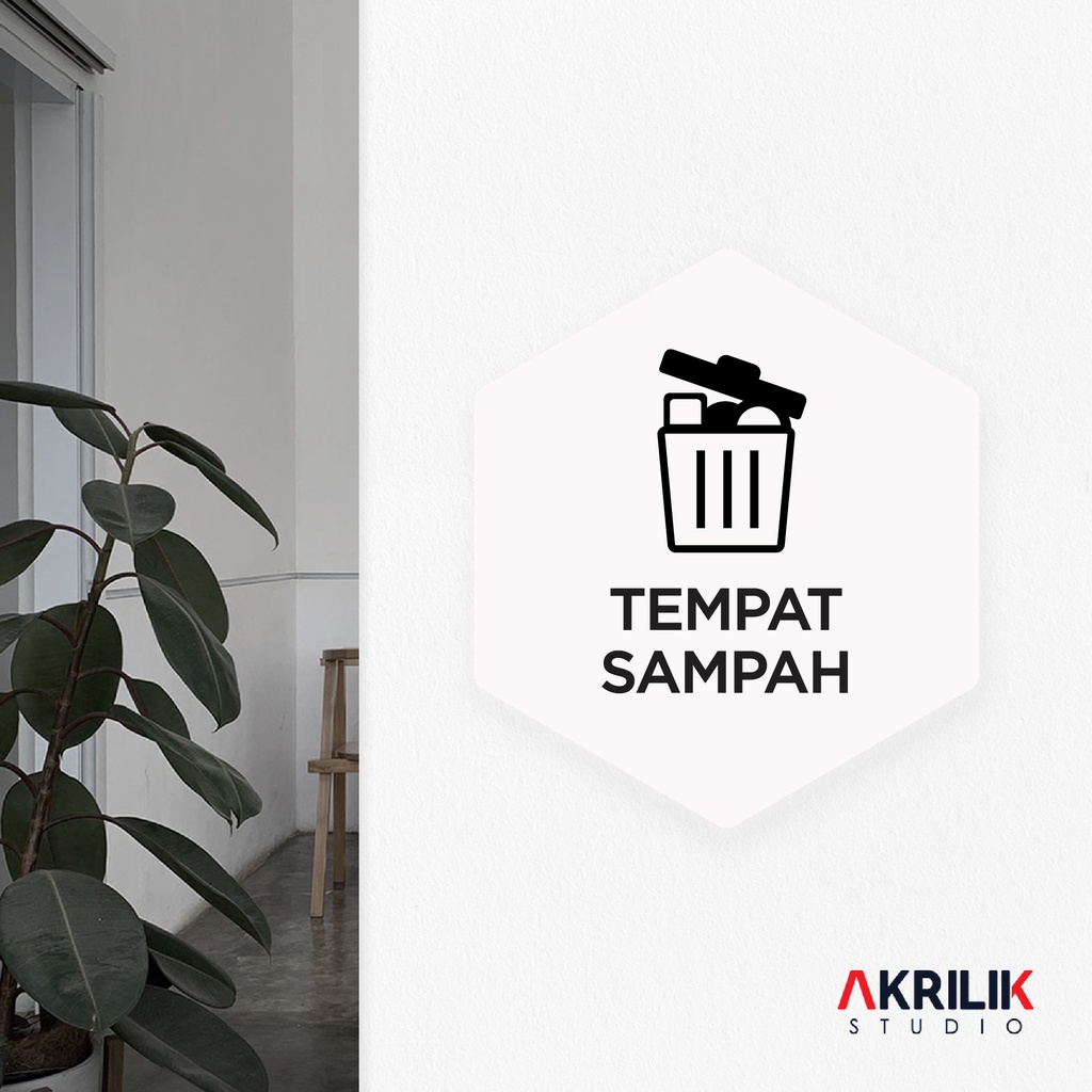 Jual Sign Board Akrilik Tempat Sampah Papan Acrylic Signage Tempel ...
