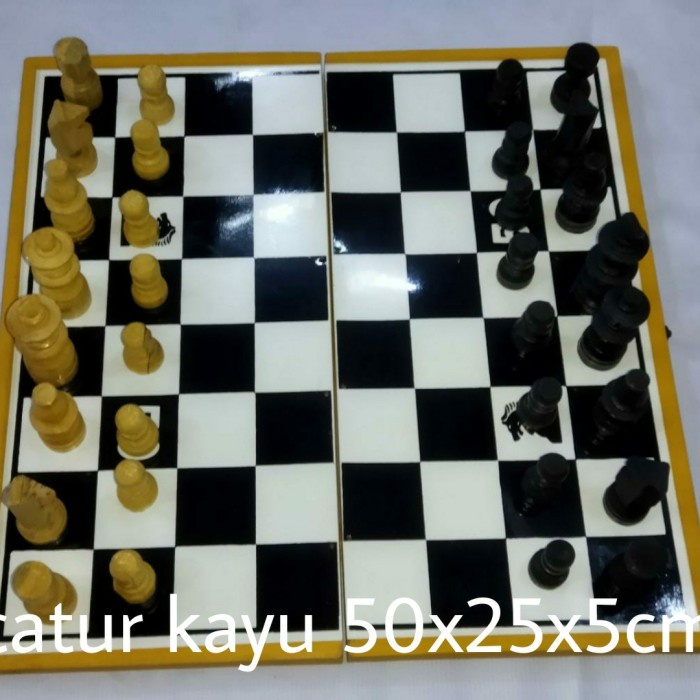 Jual Mainan Edukasi Anak Papan Catur Kayu Bisa Lipat Uk 50x25x5cm ...