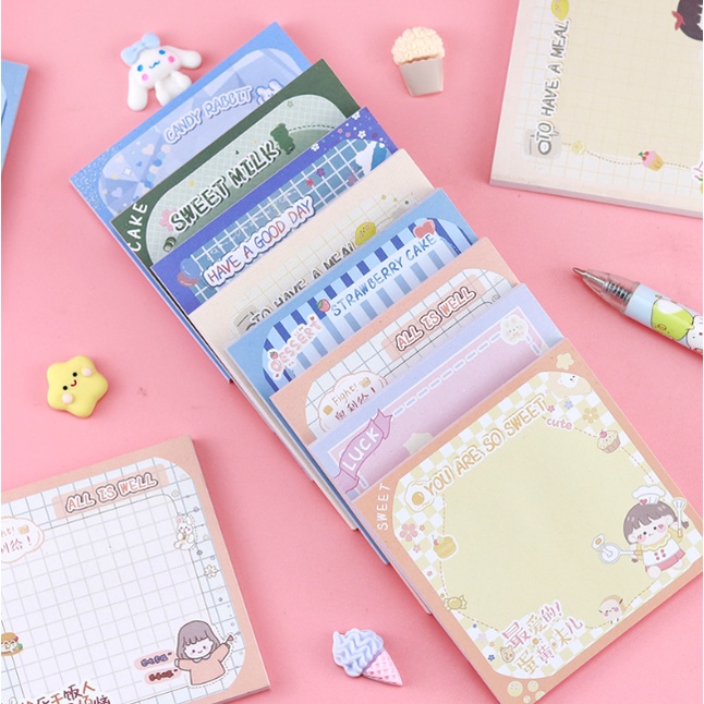 Jual Sticky notes girl heart memo note korean style | Shopee Indonesia