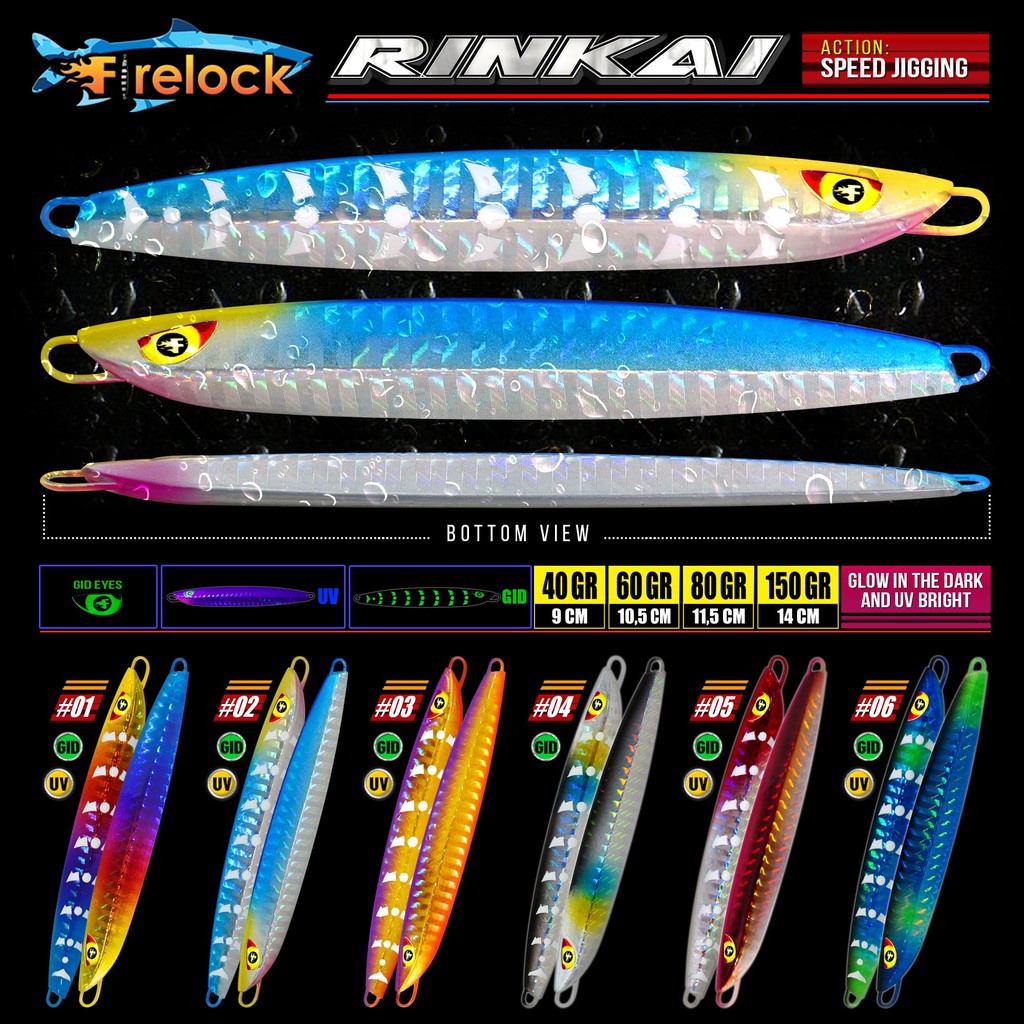Jual EXTRA BONUS | UMPAN PANCING Metal jig FIRELOCK RINKAI II 40 / 60 / 80 / 150 GRAM Jigging ...