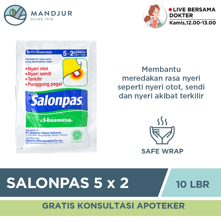Jual Salonpas Koyo Isi 5 x 2 Lembar - Koyo Pereda Nyeri Otot dan Sendi ...