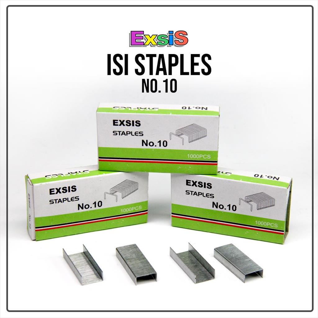 Jual Isi Staples EXIS NO 10 / 1 ktk Isi Staples Kecil | Shopee Indonesia