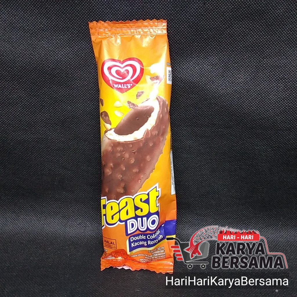 Jual WALL'S FEAST DUO DOUBLE COKELAT KACANG 60ML | Shopee Indonesia