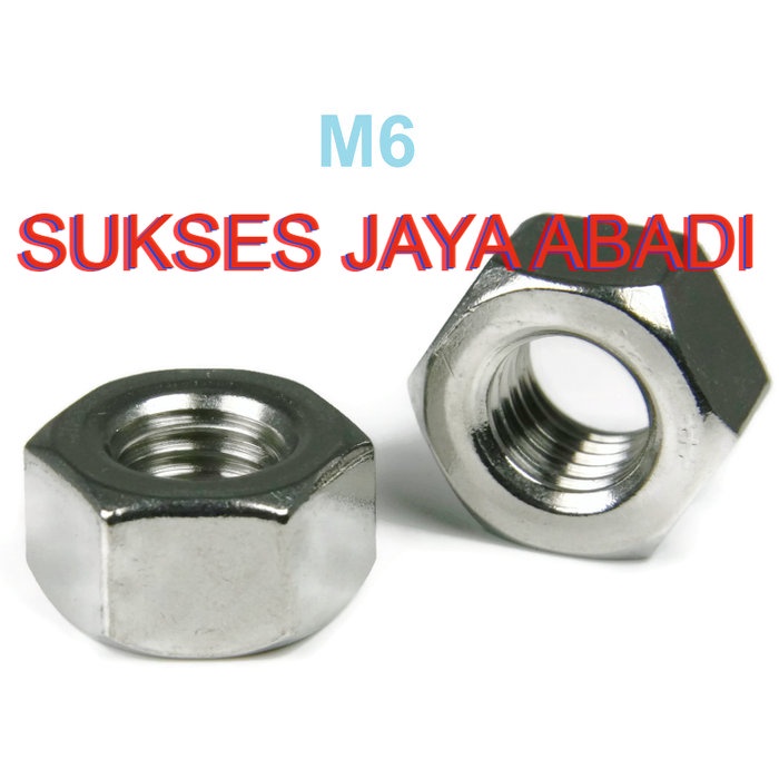 Jual MUR HEX / HEX NUT STAINLESS STEEL M6 / MUR STAINLESS / STAINLESS ... Jual MUR HEX / HEX NUT STAINLESS STEEL M6 / MUR STAINLESS / STAINLESS ...