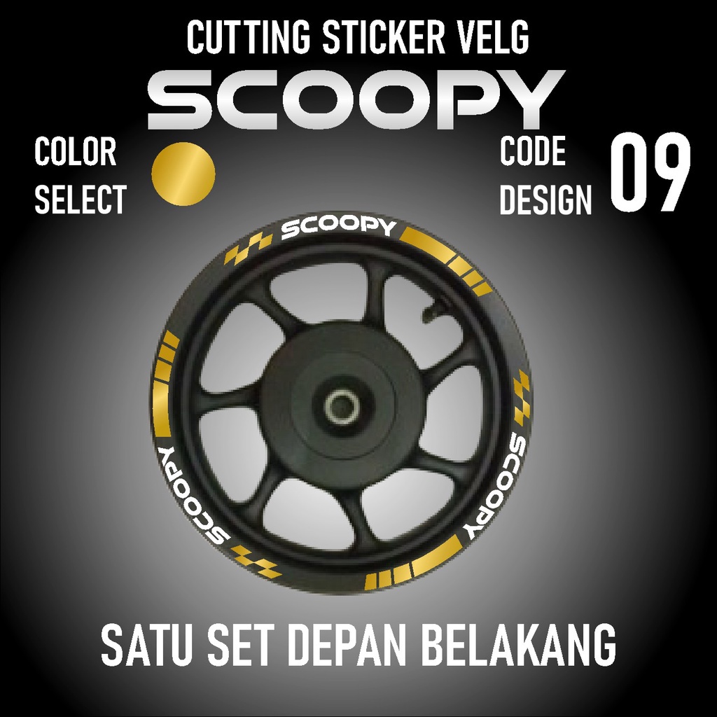 Jual Stiker Cutting Sticker Velg Honda SCOOPY New Racing Lis List ...