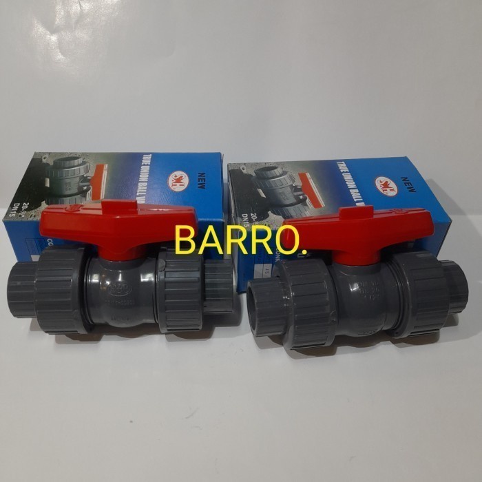 Jual True Union Ball Valve 1-1/2" PVC JIS 10K Soket, stop Kran Socket ...