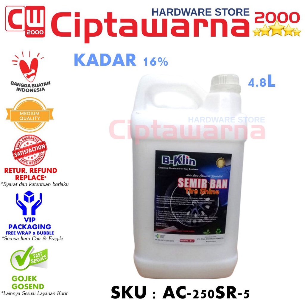 Jual SEMIR BAN OTOKLIN - KONSENTRAT SUPER 5KG - PALEMBANG CWK | Shopee ...