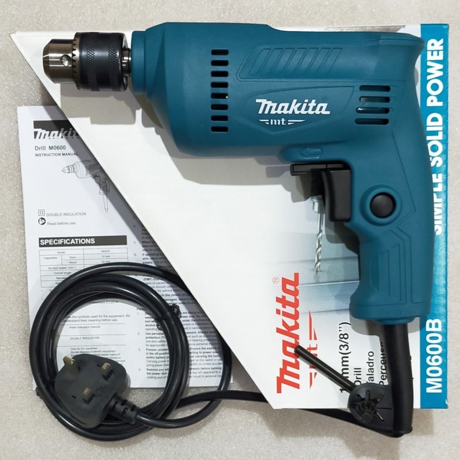 Jual Bor Tangan 10mm MAKITA NEW M0600B MT60 Drill Machine mesin bor besi bor kayu mseries m ...