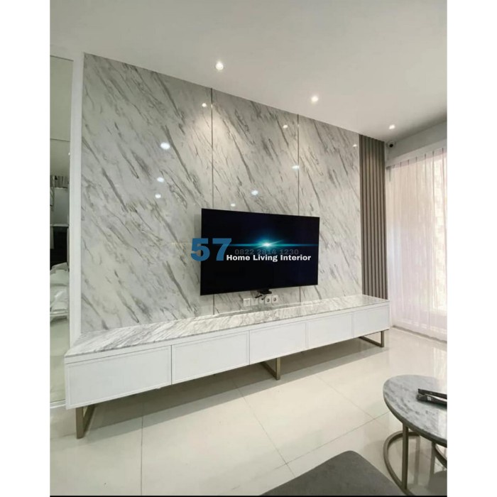 Jual Backdrop Kabinet Tv Minimalis Bahan Multiplek HPL Free Desain Ukur ...