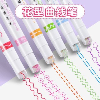 Jual Pena Garis Warna Bermotif / Spidol Garis Aesthetic / Roll Line ...