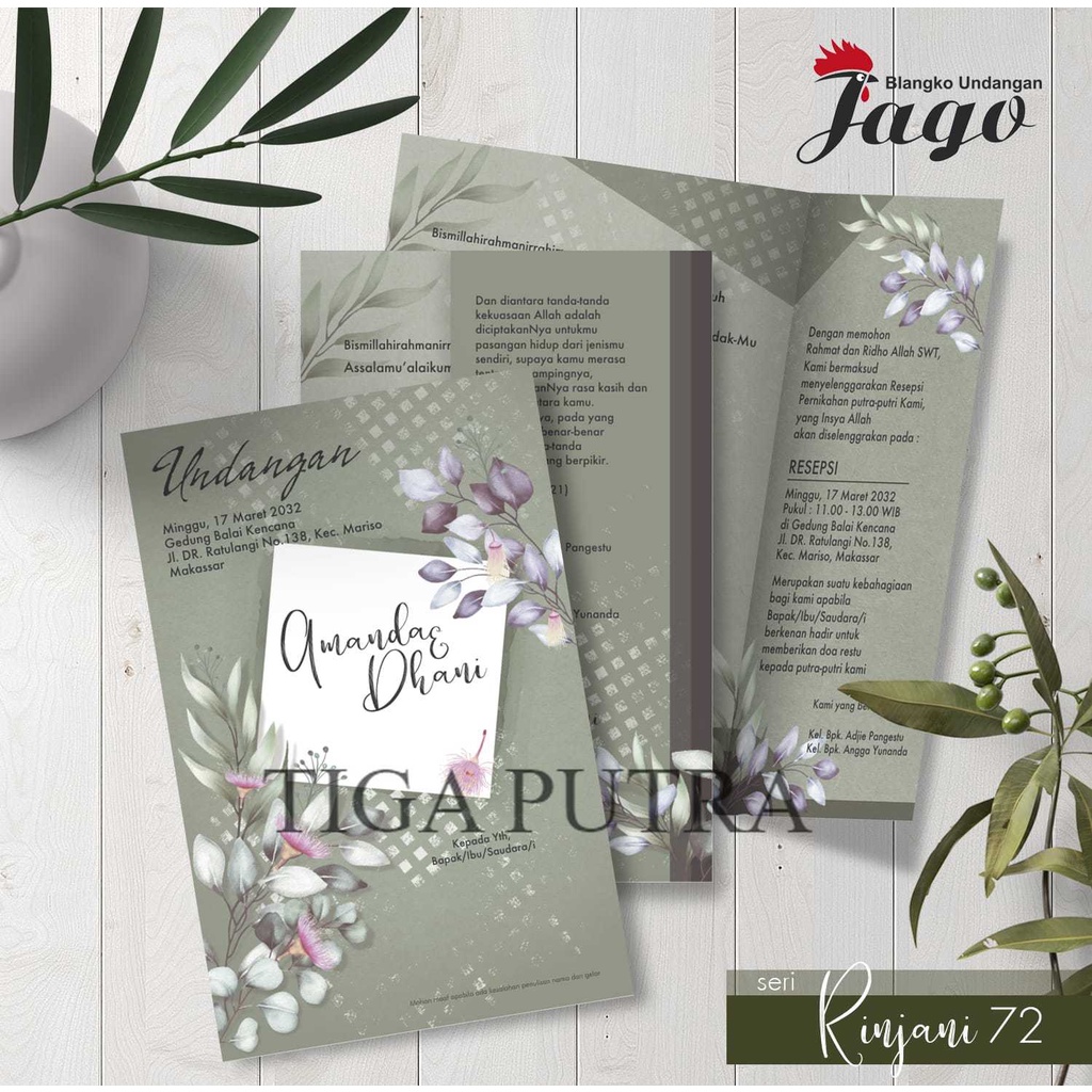 Jual CETAK [100 pcs] Jago 72 Kertas Blangko Undangan Pernikahan atau ...