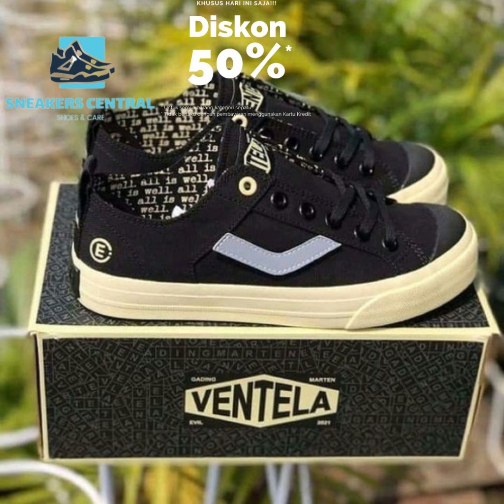 Jual Ventela Evil x Papagading All Is Well Low Original 100% Sepatu Kasual Sepatu Sekolah Kerja ...