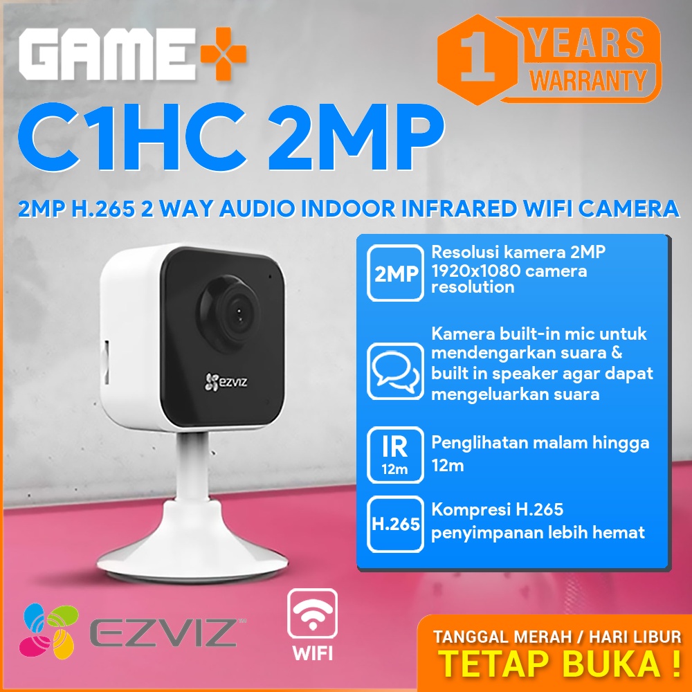 Jual EZVIZ C1HC 1080P 2MP H.265 2 WAY AUDIO INDOOR INFRARED WIFI CAMERA ...