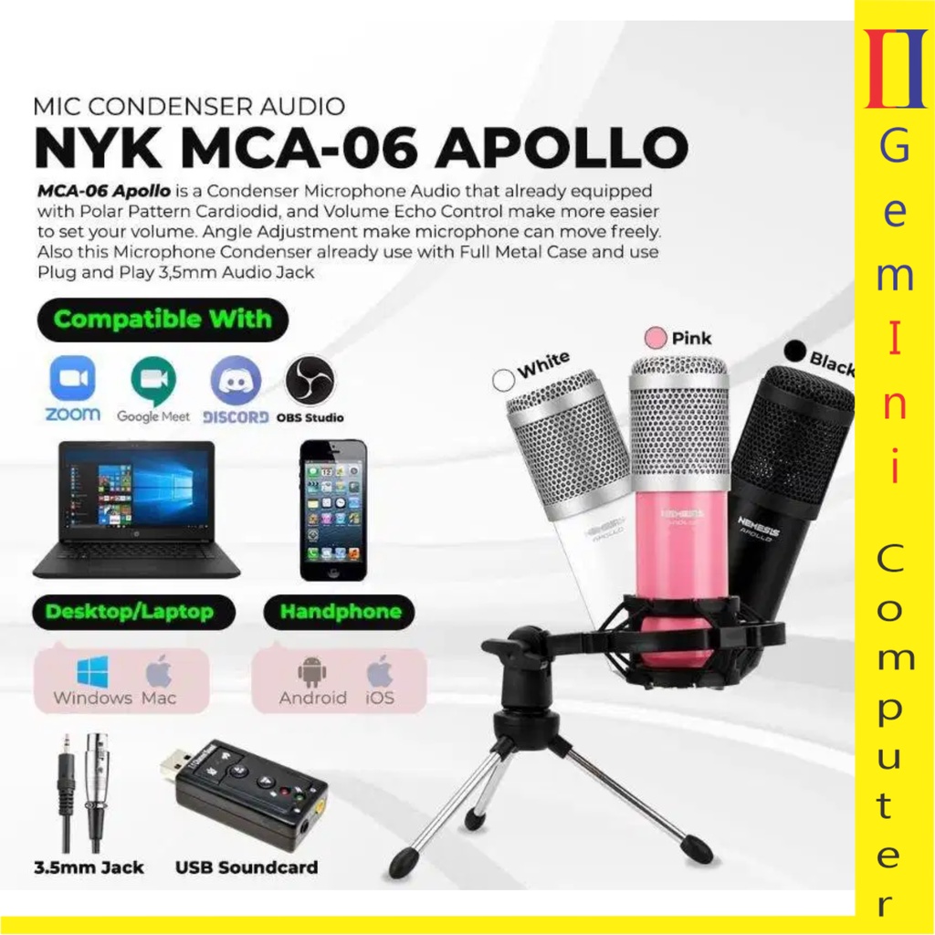 Jual Microphone Mic Condenser Audio NYK Nemesis MCA-06 Apollo | Shopee Indonesia