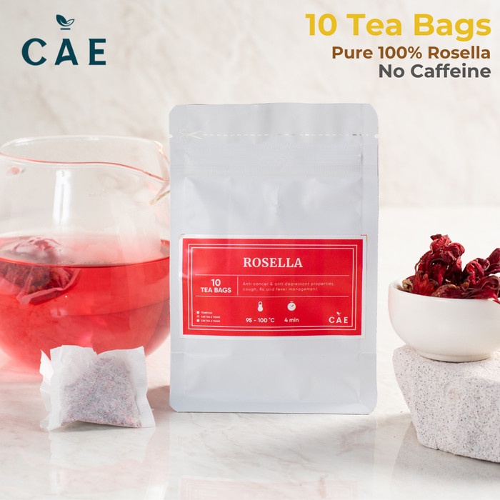 Jual ROSELLA 10 TEA BAGS Teh Bunga Rosella Herbal Dried Alami Pure ...