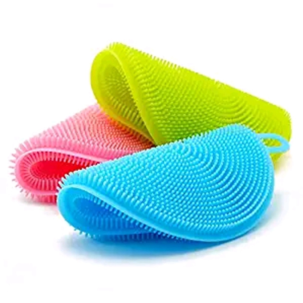 Jual Sikat Spon Alat Cuci Piring Silicon Sponge Pencuci Piring Elastis ...