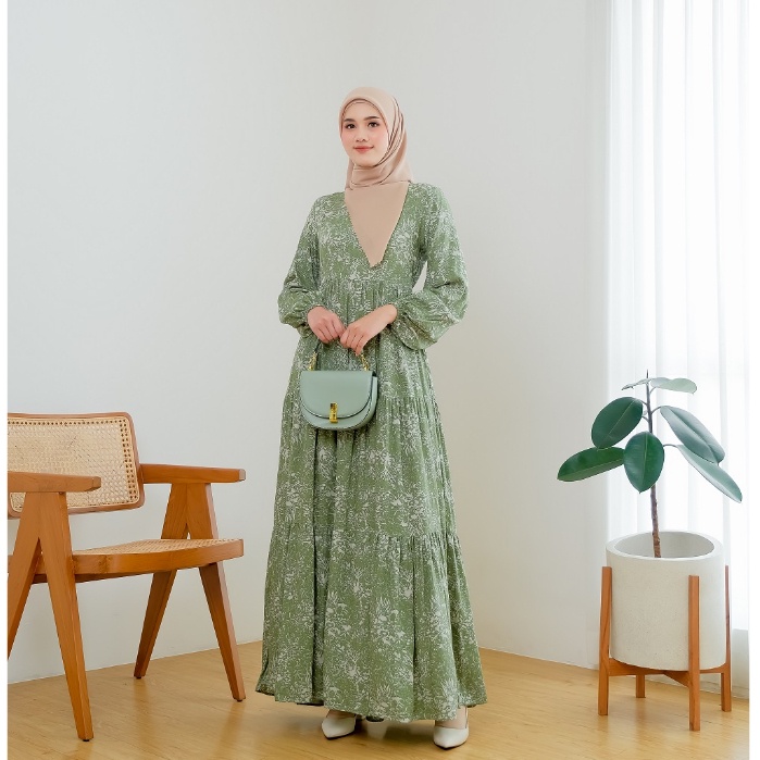 Jual Le Khari Shea Dress Bahan Rayon Viscose Gamis Homedress Busui Size S-XL | Shopee Indonesia