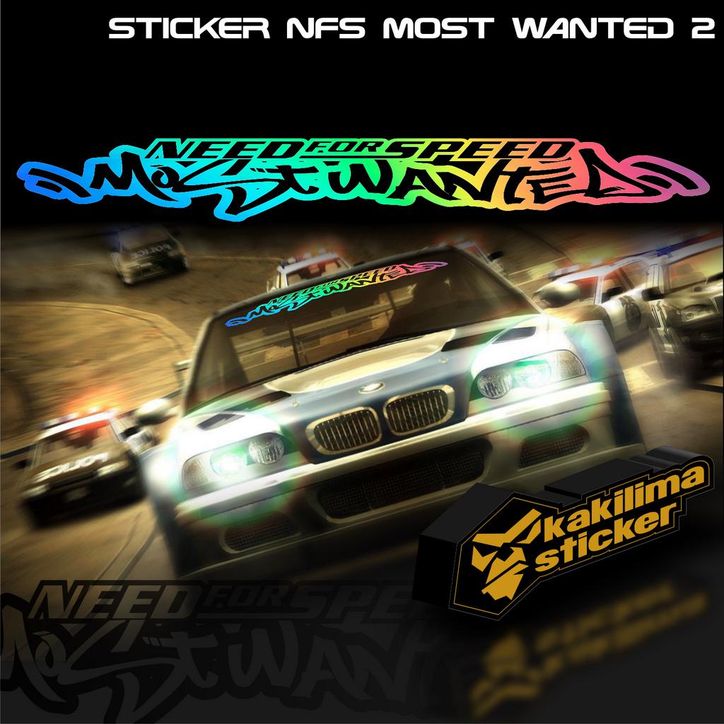 Jual Sticker kaca mobil depan belakang atas bawah Most Wanted contour ...